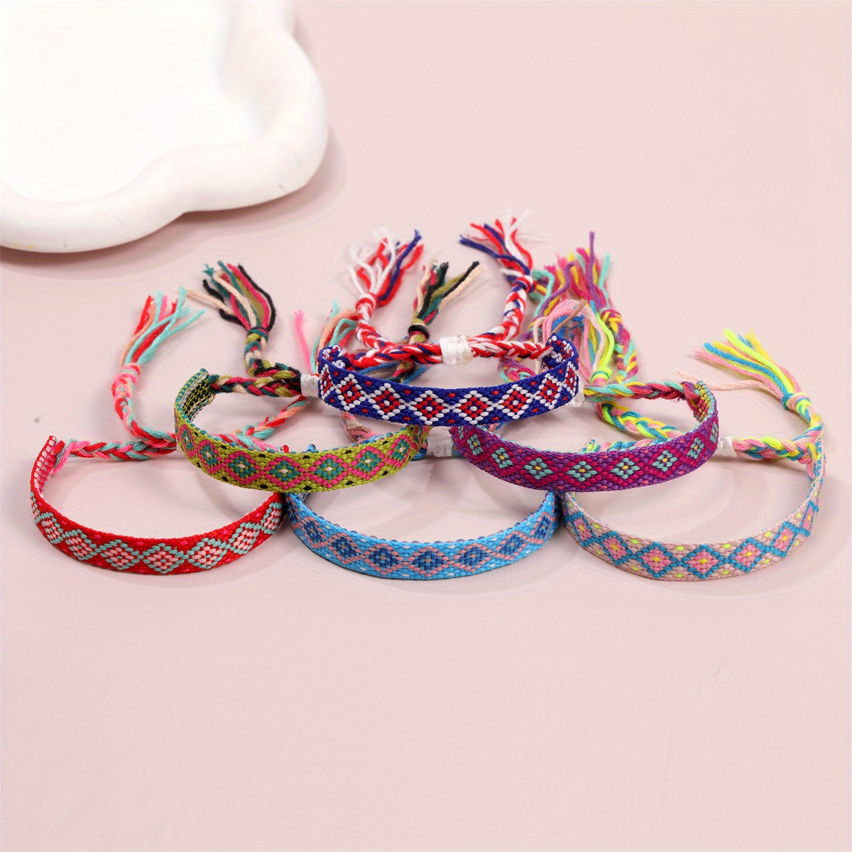 Bohemia Woven Handmade Rope Adjustable Size Friendship - Temu