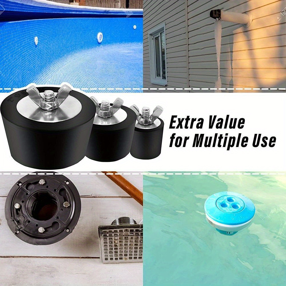 Swimming Pool Leak Proof Rubber Pool Antifreeze Plug Winter - Temu