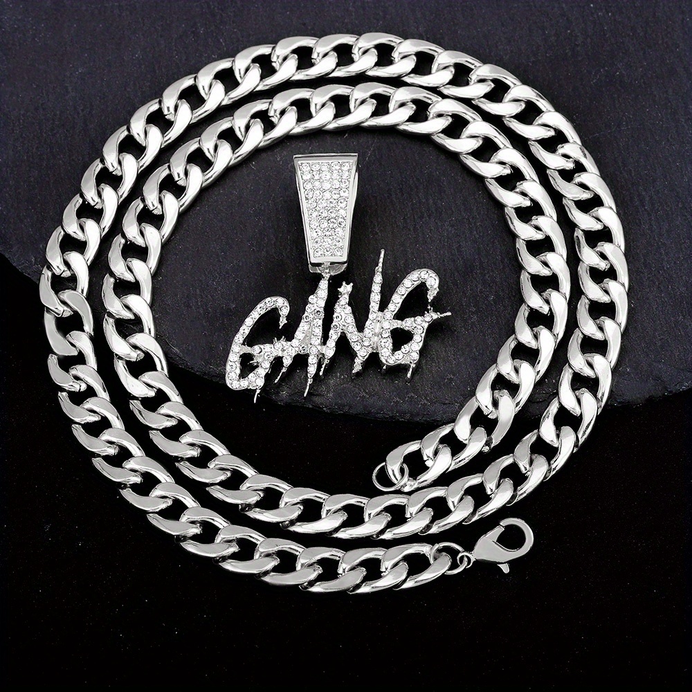 Iced Sparkling Pendant Miami Cuban Chain - Temu Australia