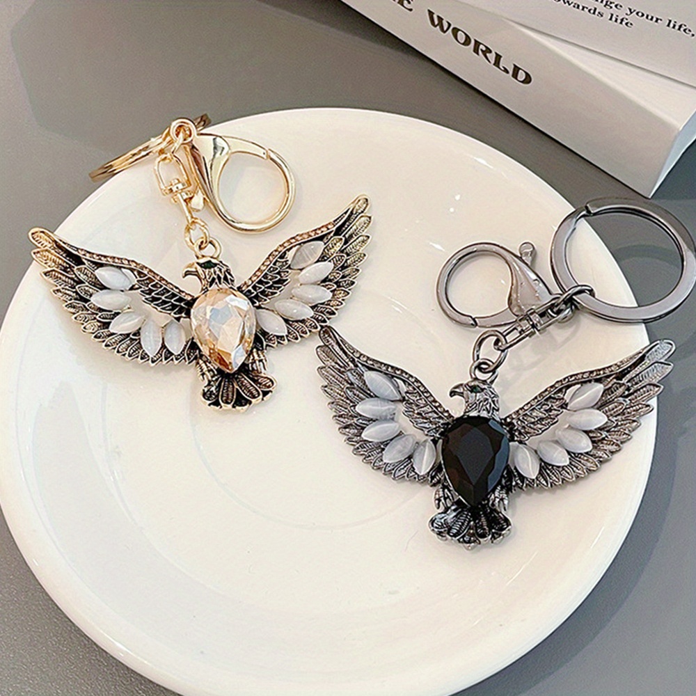 creative opal wings keychain for men car key chain accessories ...