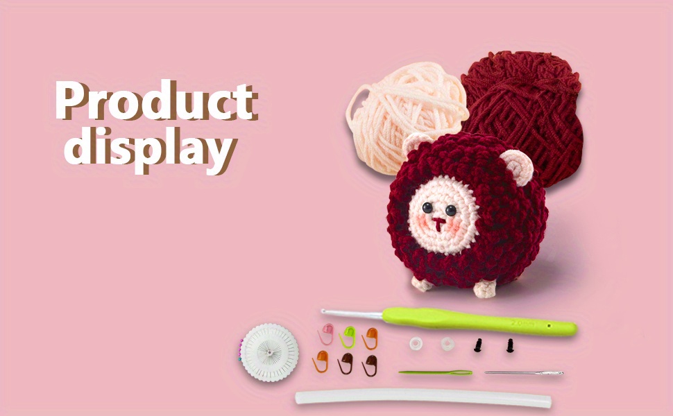 Cute Sheep Crochet Kit Beginners Includes Yarn Hook Needles - Temu ...