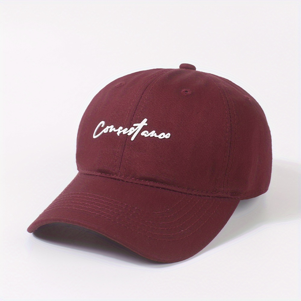 Letter Embroidery Casual Baseball Solid Color Casual - Temu United Kingdom