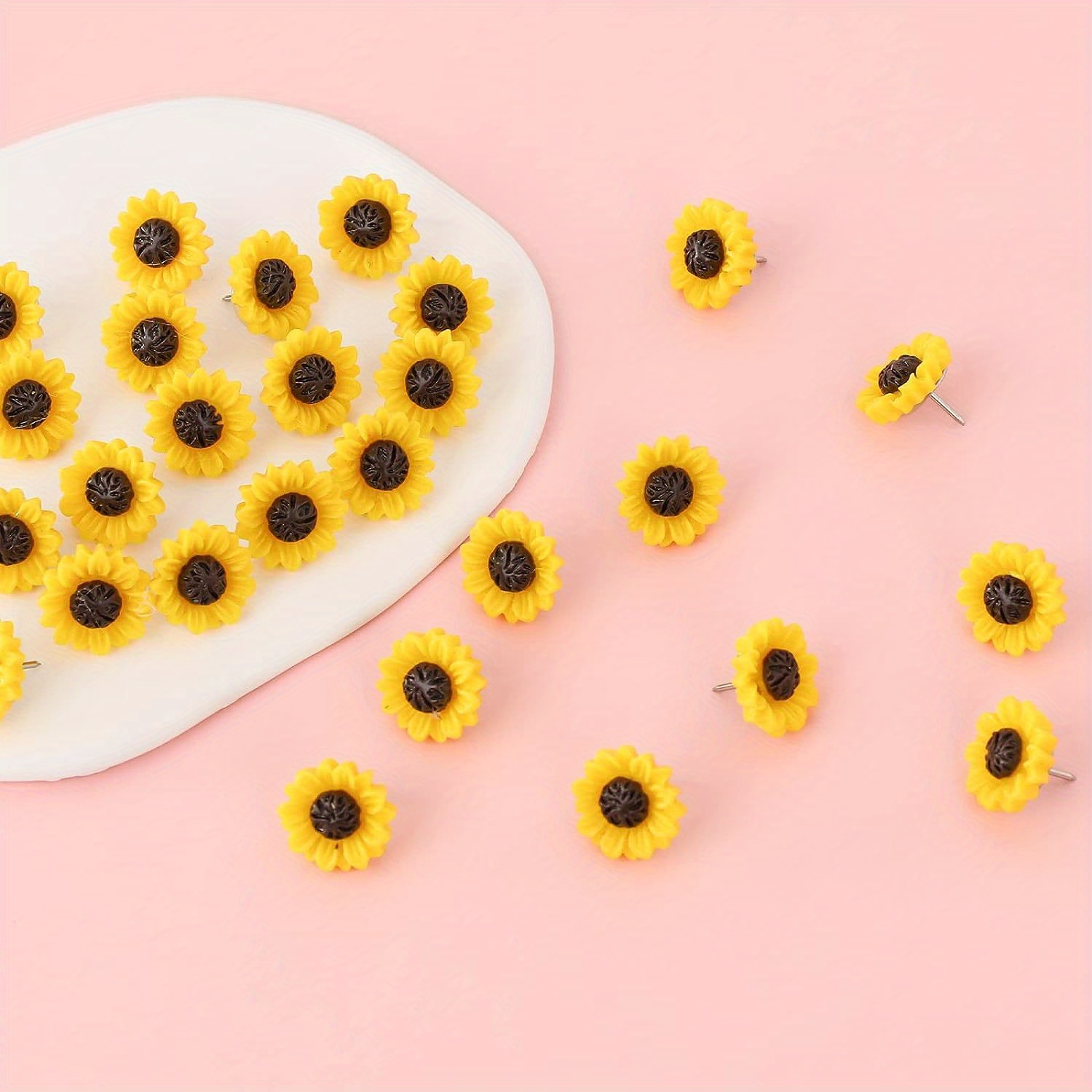 Sunflower Push Pins Flower Tacks Decorative Flower Cork - Temu United ...