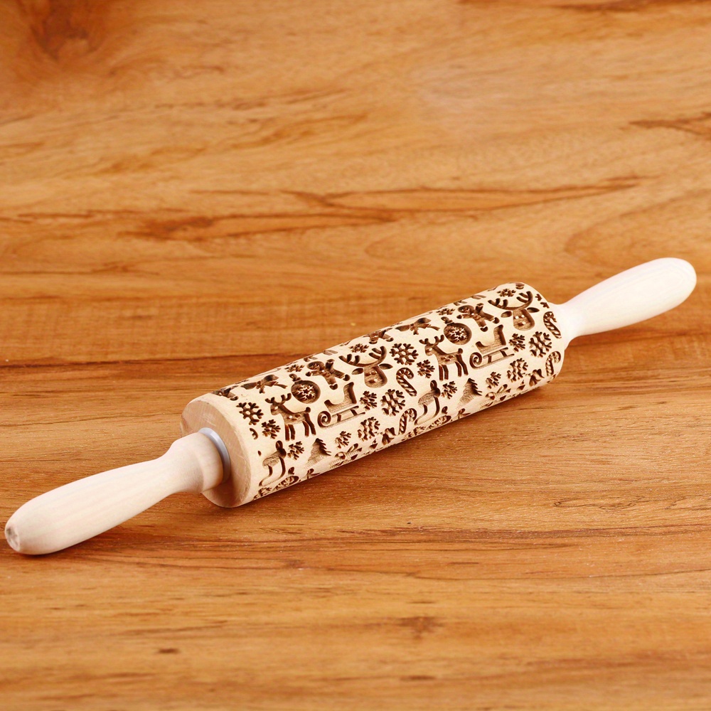 Wooden Embossing Christmas Rolling Pin 20 Square Santa Claus - Temu Canada