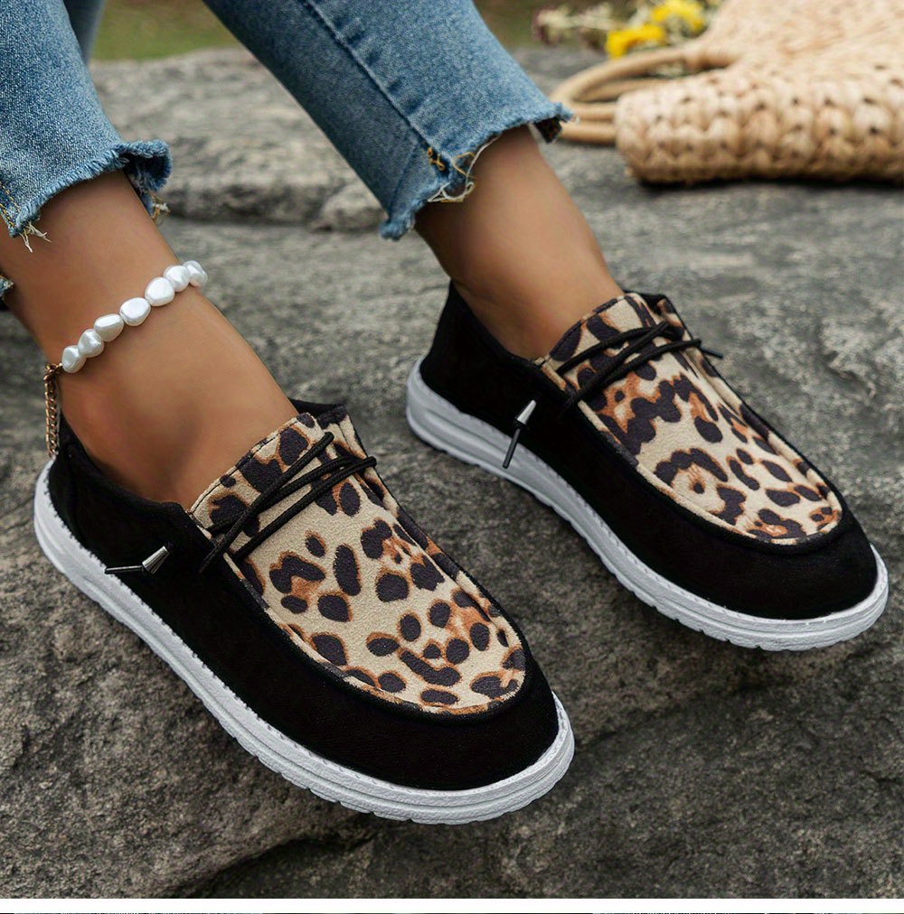 Damemode leopardprint åndbar lav top fritidssko - Temu Denmark