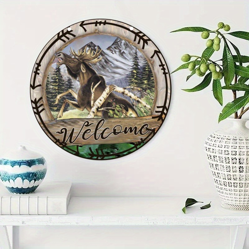 Moose Country Welcome Sign Garland Attachment Door Hanging - Temu Australia