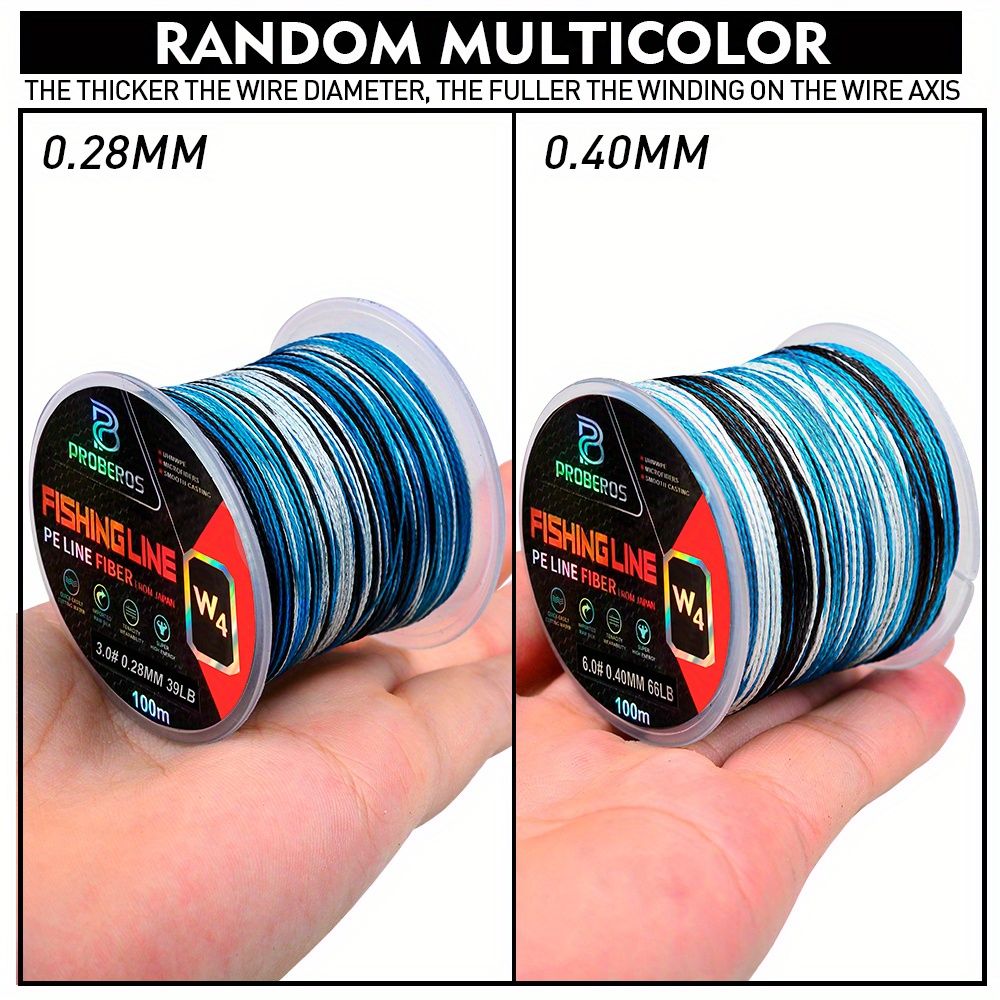 Proberos 109yds Long lasting Braided Fishing Line 4 Strands - Temu ...