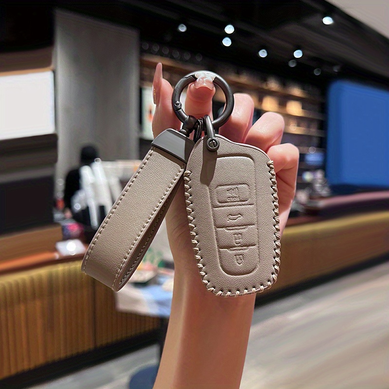 Faux Leather Car Key Case Toyota Remote Control Car Key - Temu United ...