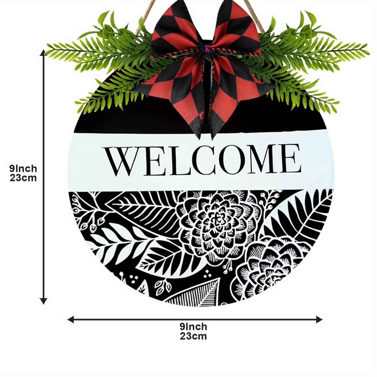 Welcome Sign Front Porch Decoration Round Rustic Wood - Temu Canada