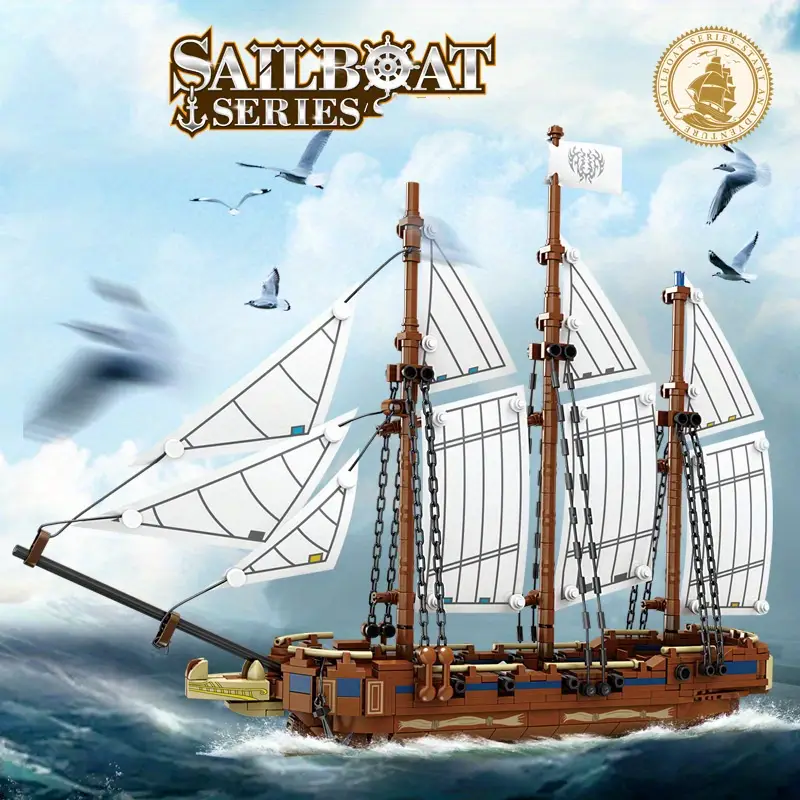 Pirate Ship Building Blocks Sets Pirate Ship Mini Temu Australia