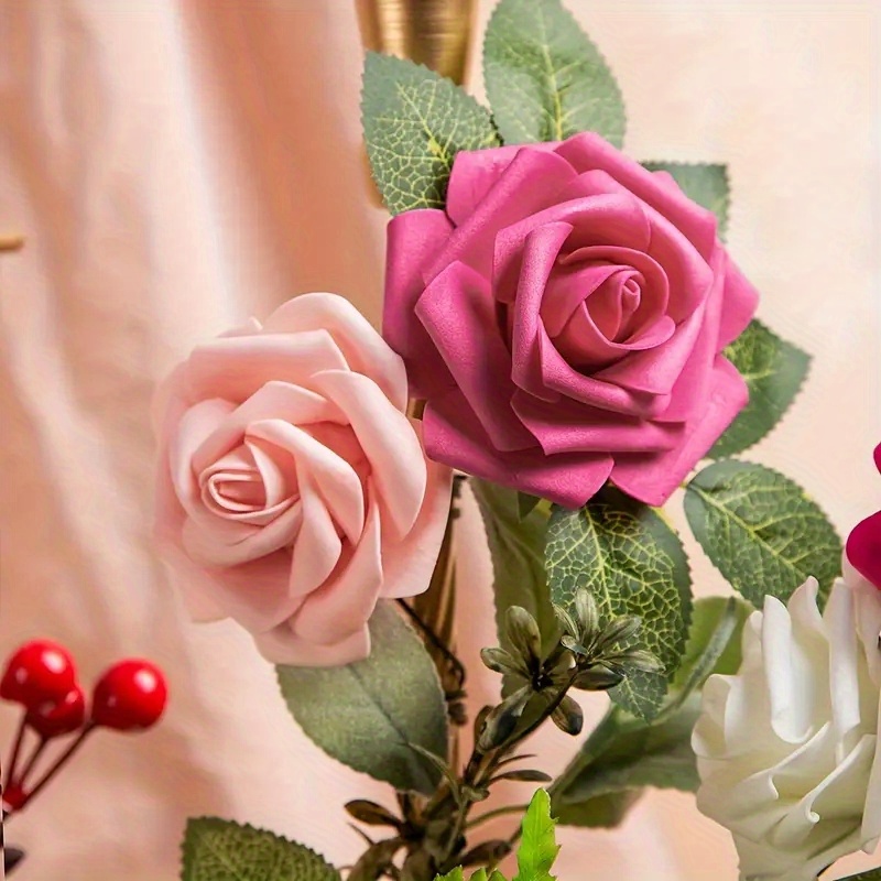 vibrant rose red artificial roses perfect diy wedding - Temu Netherlands