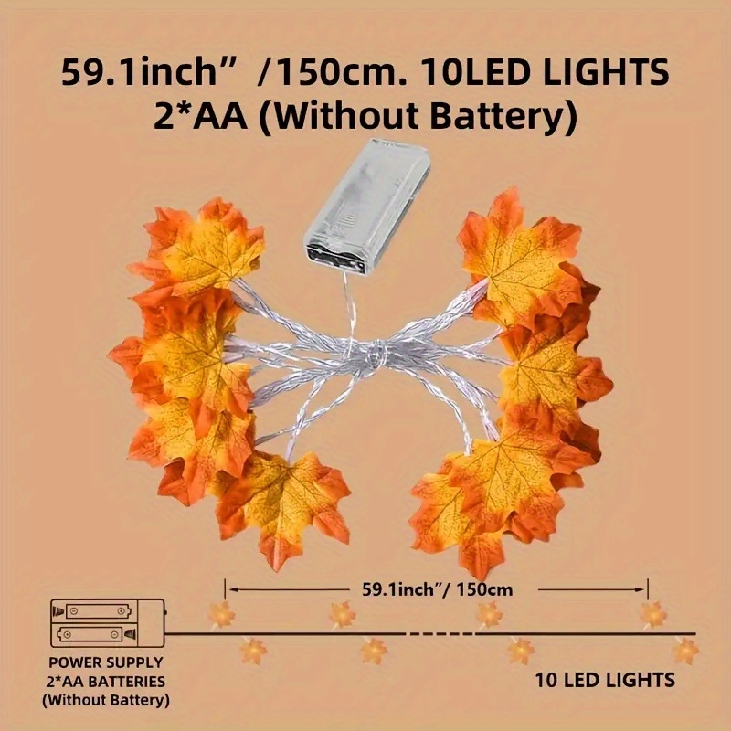 20led leaf string lights party - Temu Australia