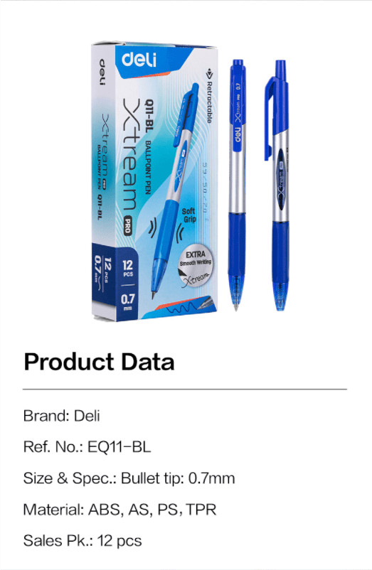 retractable ball point pen 0 7mm medium ballpoint pens 12pcs long pen ...