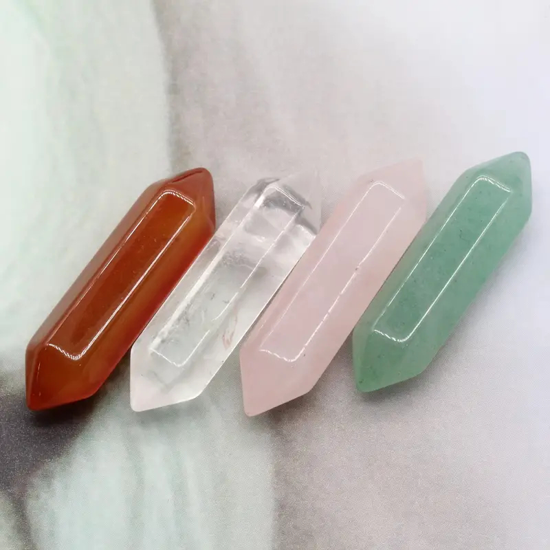1pc Stones Hexagonal Bullet Shaped Reiki Meditation Gemstone Chakra ...