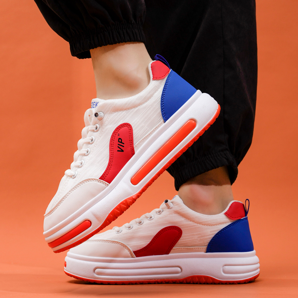 Men's Platform Skate Shoes With Good Grip, Breathable Lace-up Sneakers ...