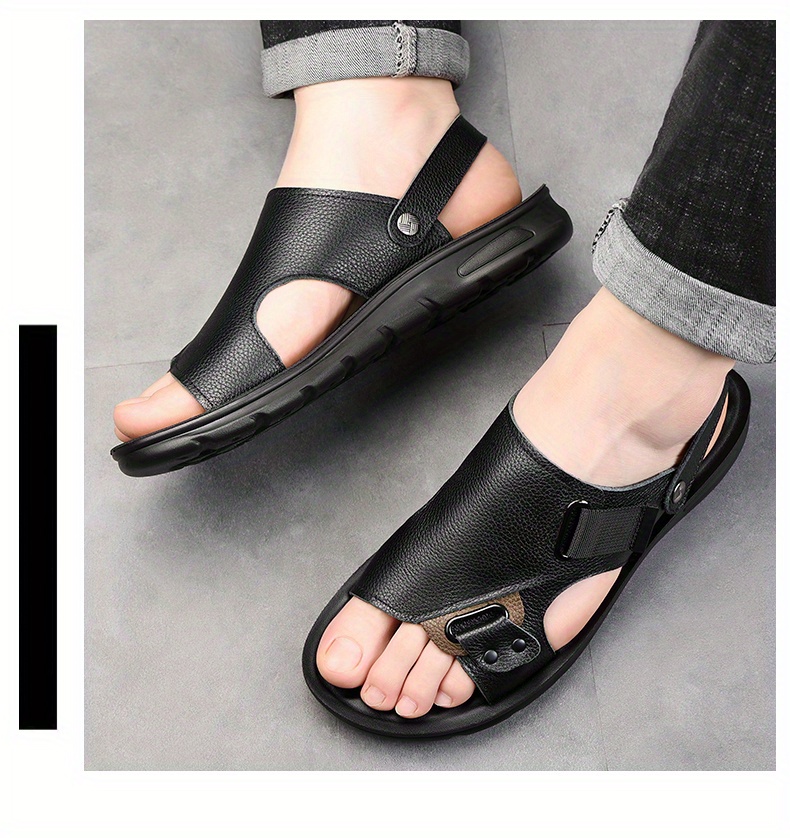 Mens Slide Sandals Casual Non Slip Shoes Open Toe Shoes For Outdoor ...