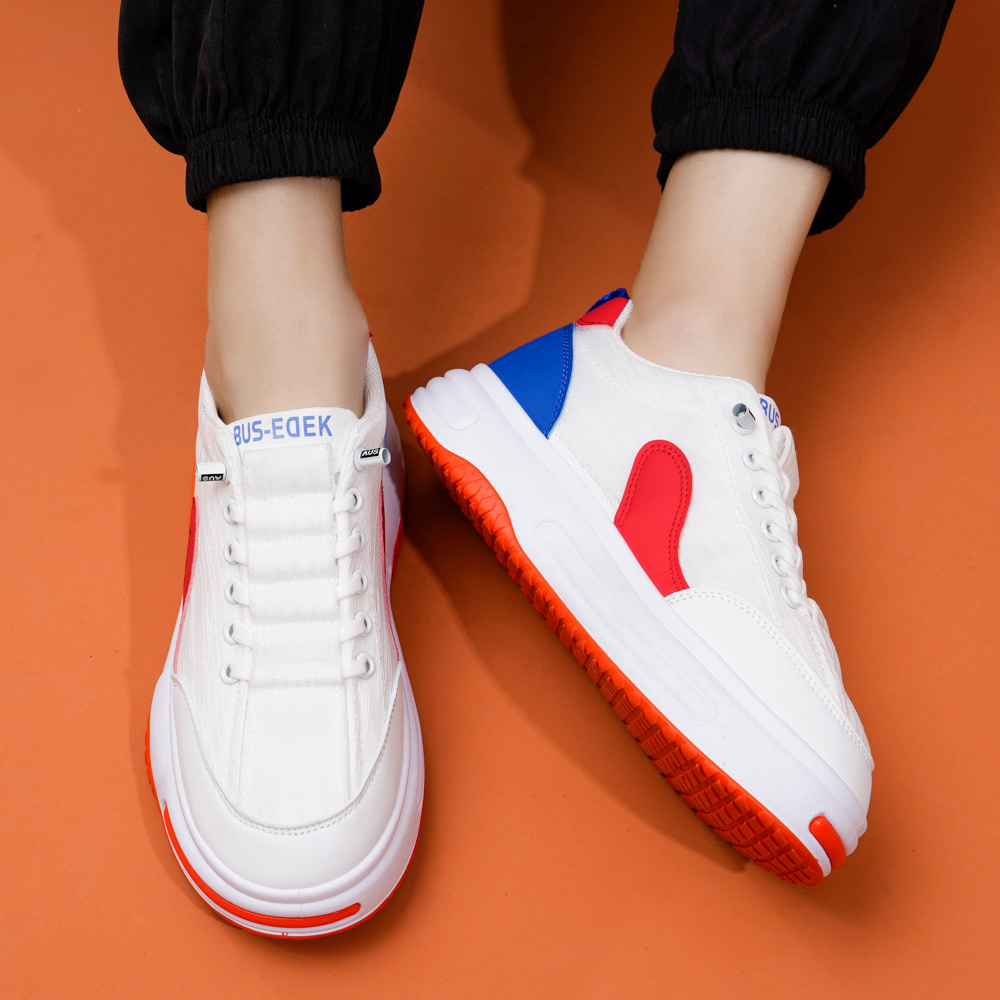 Men's Platform Skate Shoes With Good Grip, Breathable Lace-up Sneakers ...