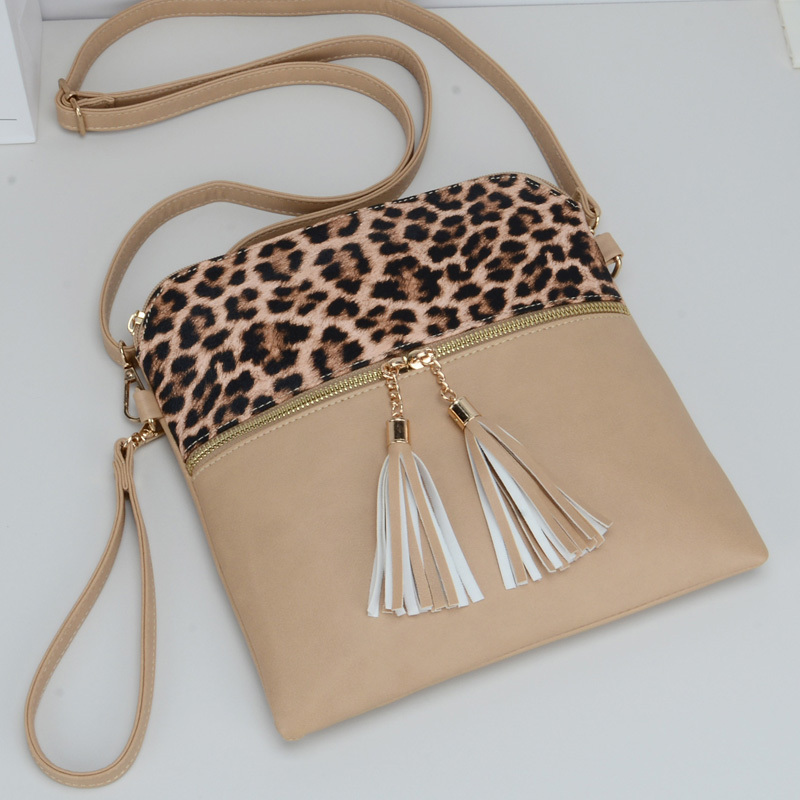 Leopard Print Crossbody Bag Stylish Zipper Closure Purses - Temu