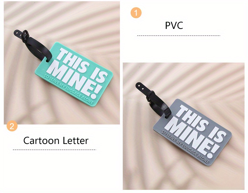 Creative Pvc Letter Luggage Tags Travel Waterproof - Temu Ireland