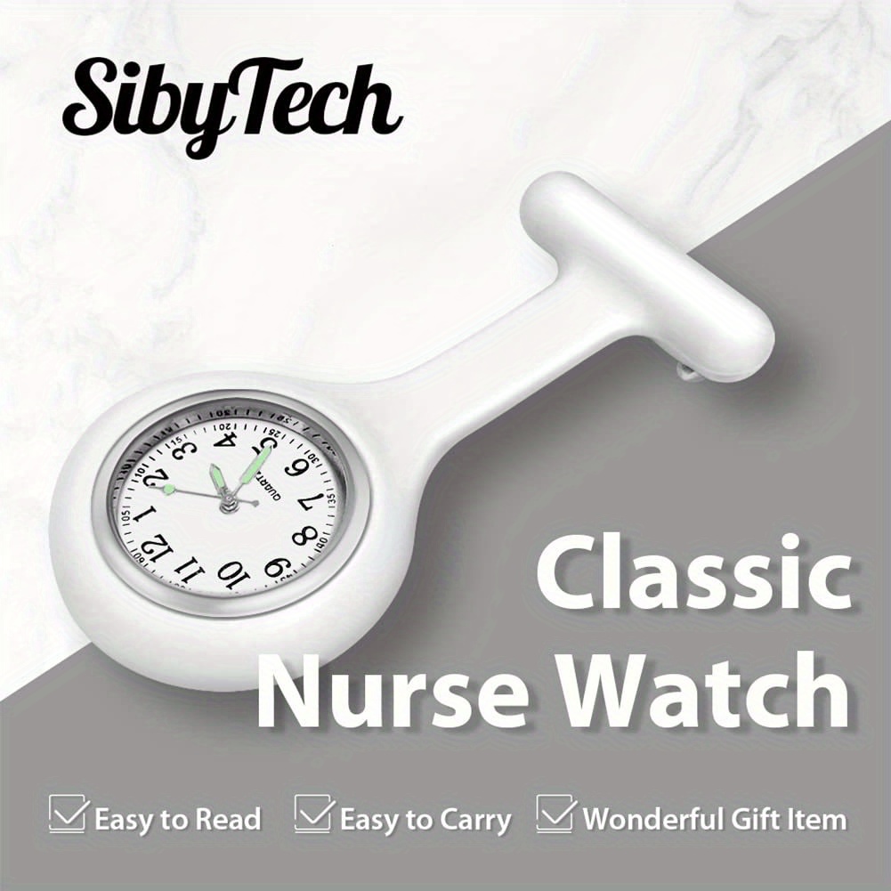 Nurse Watch Brooch Silicone Pocket Watch Needle/clip - Temu United Kingdom