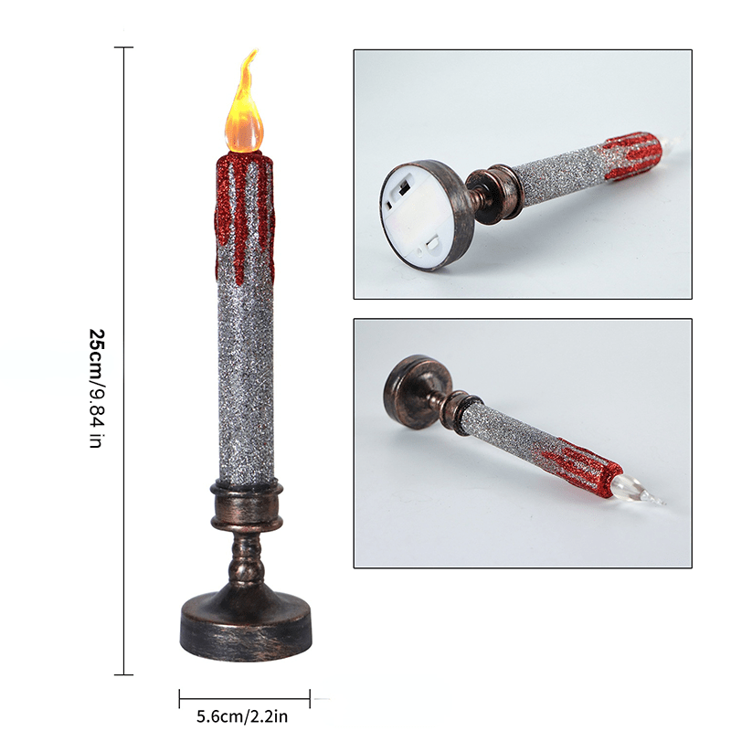 Battery Not Included, Powder Tear-off Long Pole Led Candle, Christmas ...