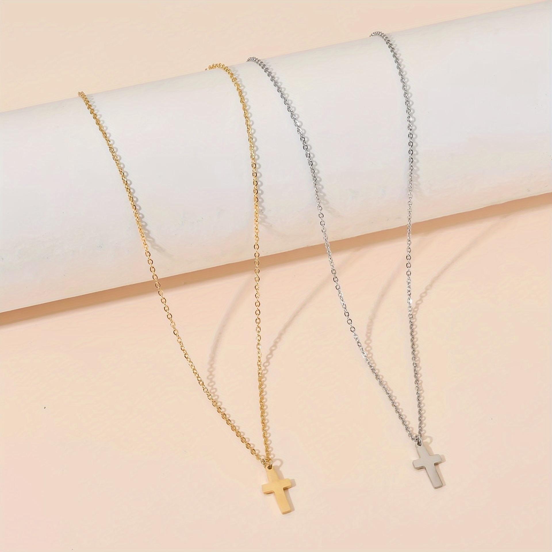 Steel Cross Pendant - Temu