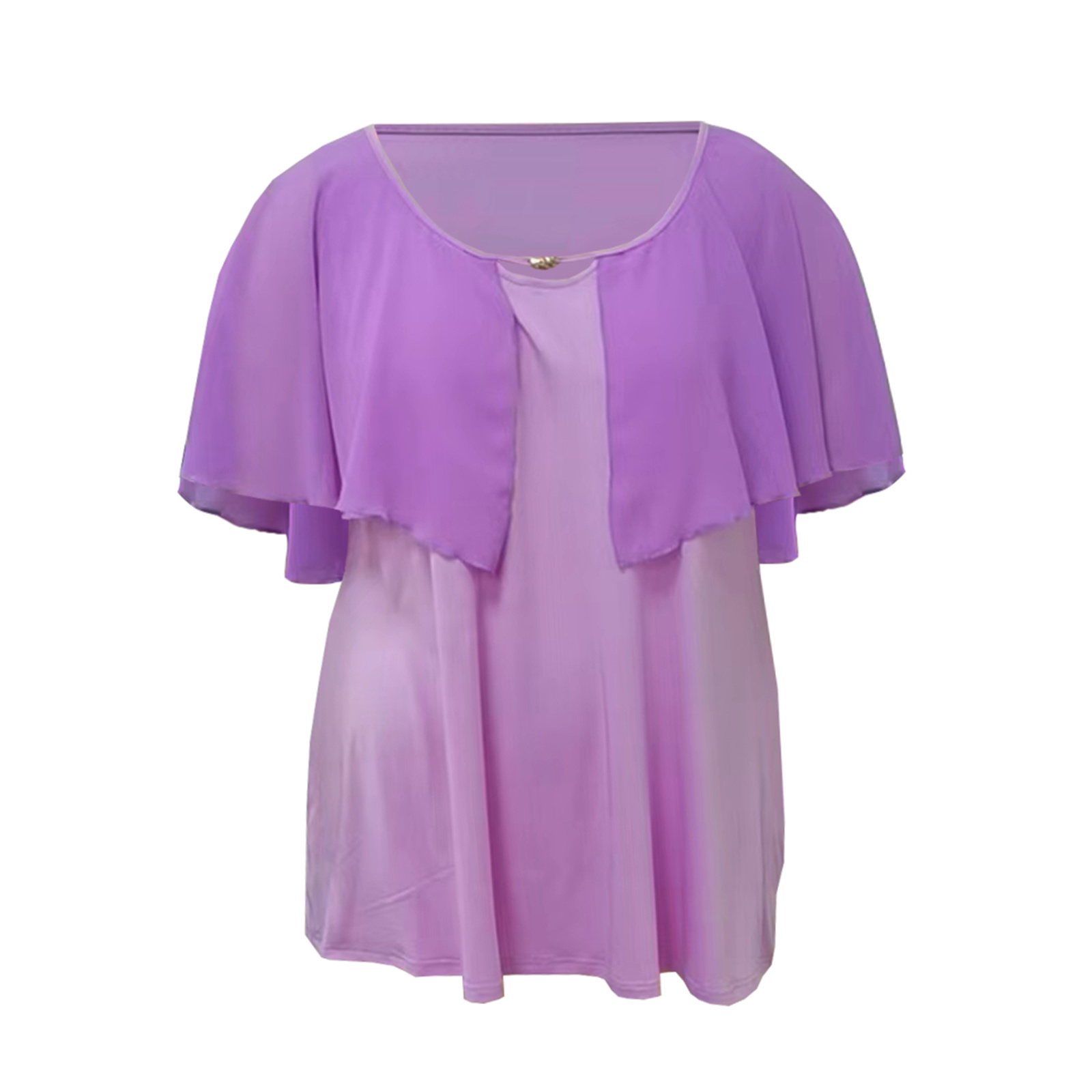 Plus Size Casual Top Women's Plus Colorblock Contrast Mesh - Temu South ...