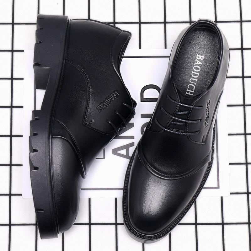 Mens Derby Shoes Elevator Shoes Business Formal Office Shoes Heeled