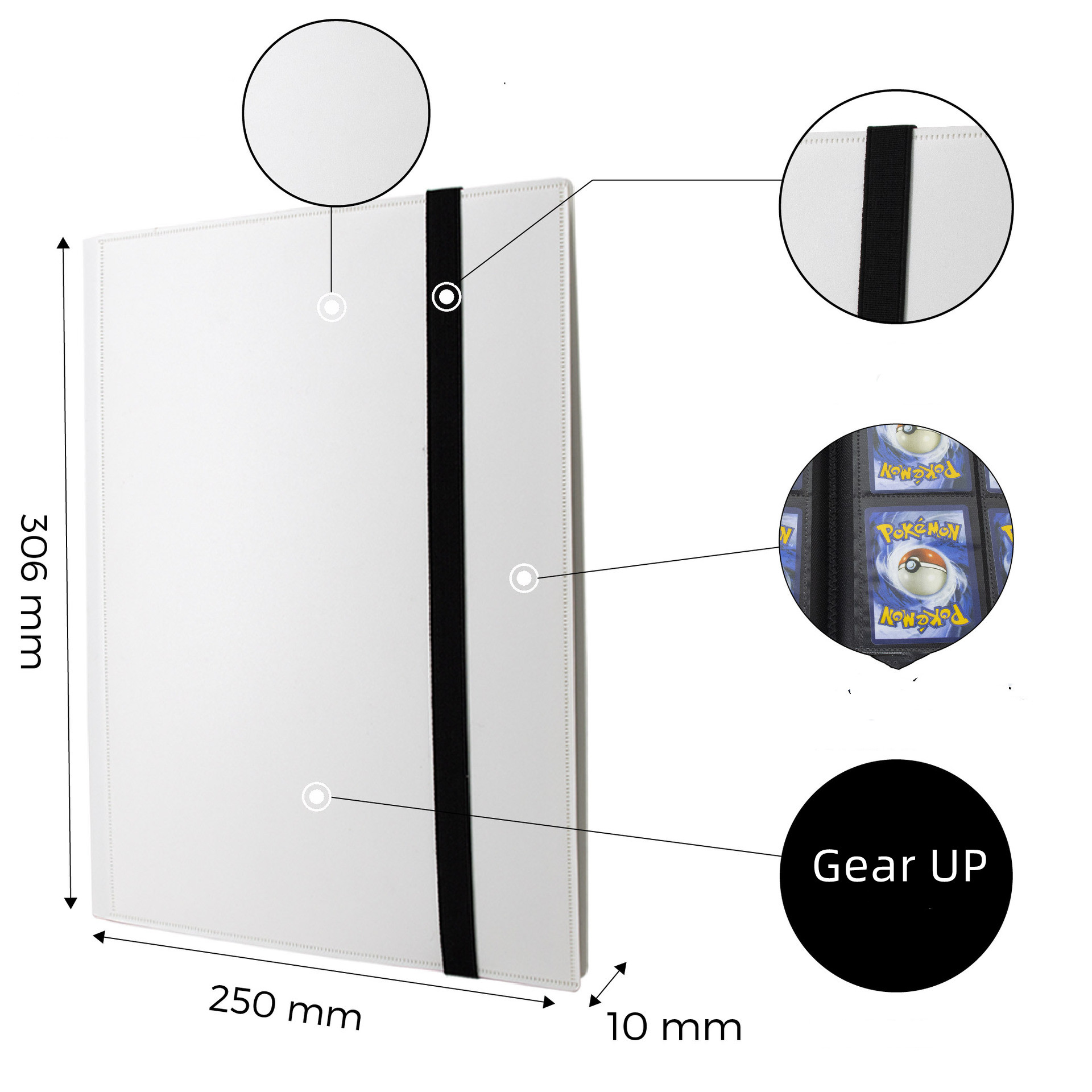 360 Pockets Black Collectors Album Binder Portfolios 20 18 - Temu Australia