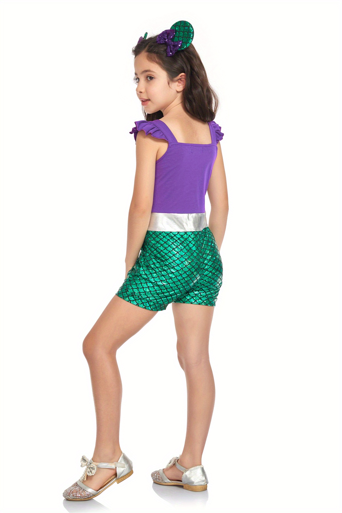 Kid Girls' Princess Romper Jumpsuit Cold Shoulder Pockets - Temu