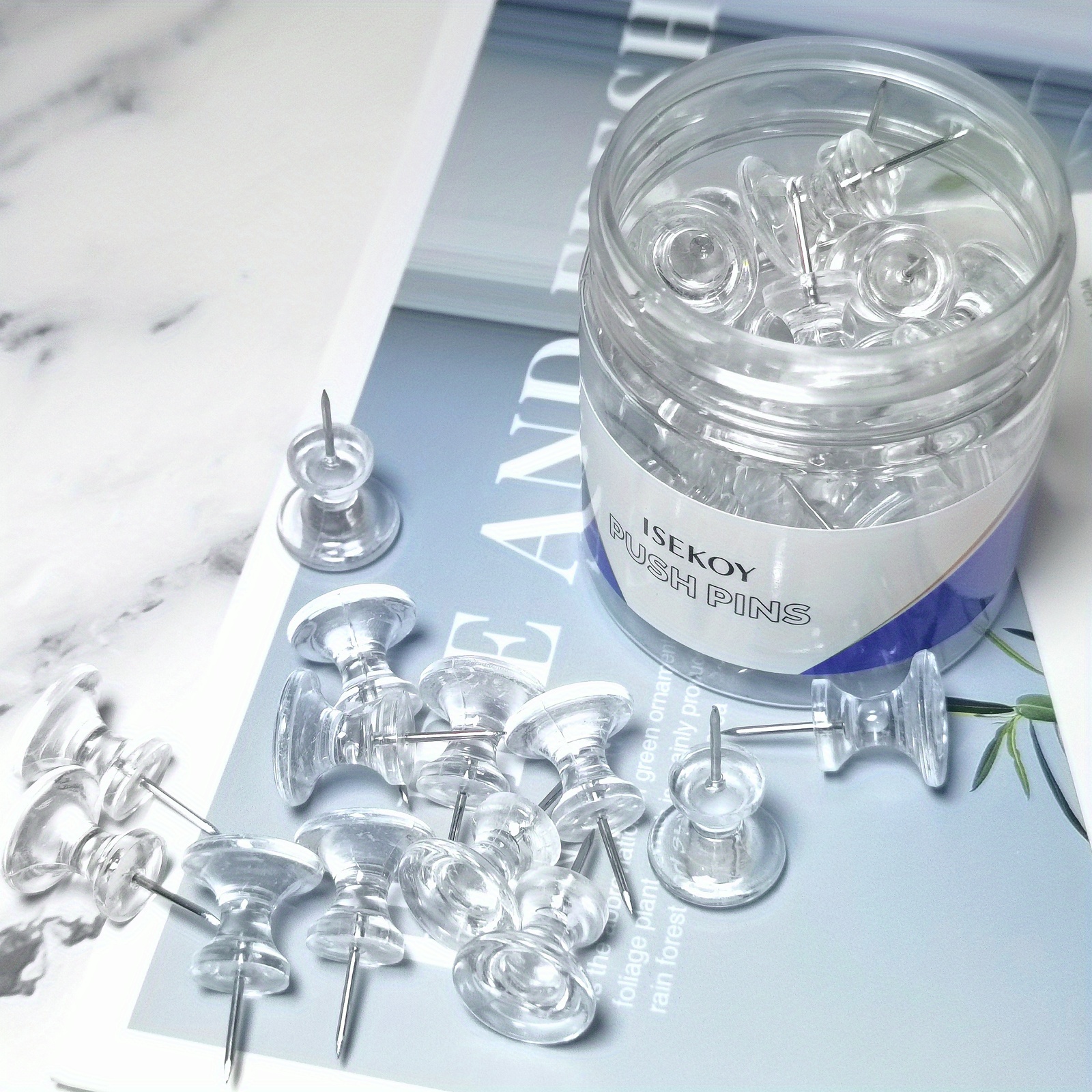 Clear Large Push Pins Cork Board Thumb Tacks Bulletin Board - Temu ...