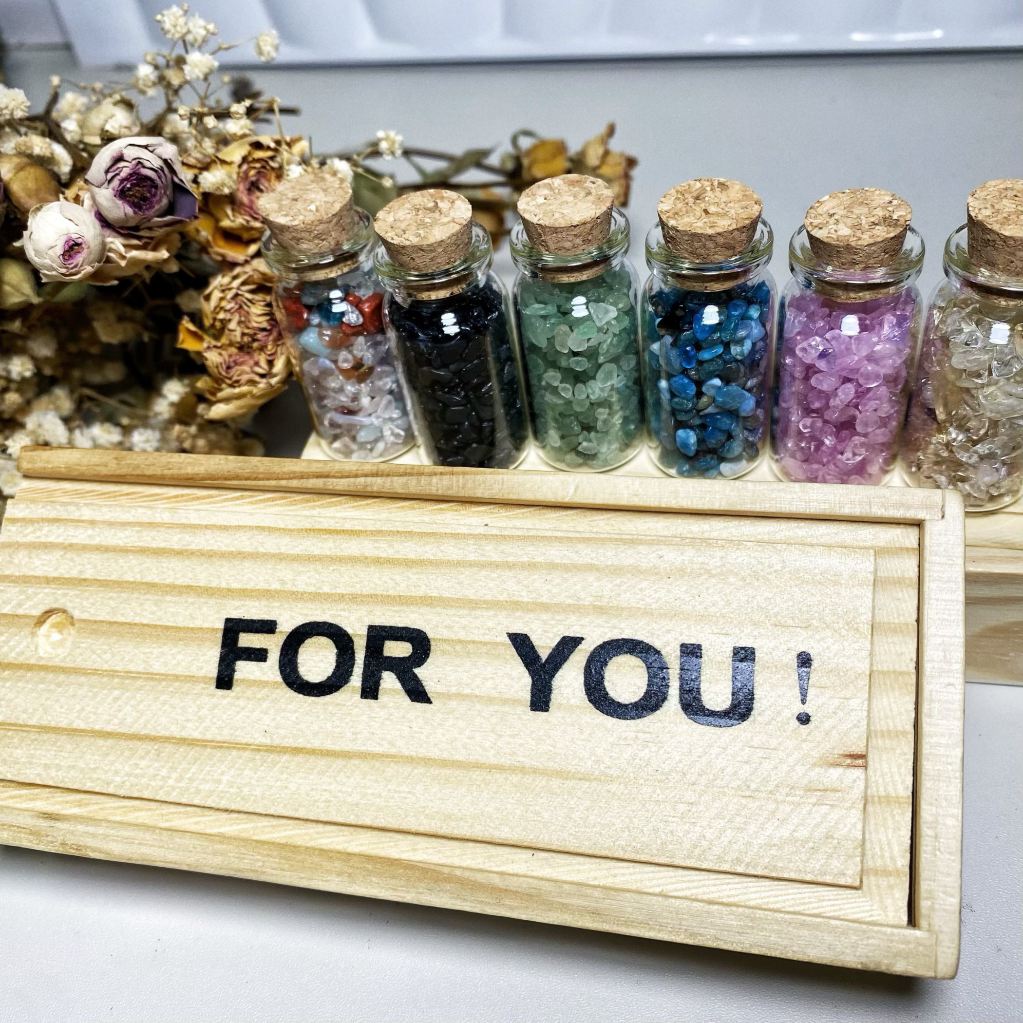 Chips Crystal Bottle Crystal Agate Gemstone 6 Kinds Ore - Temu Canada