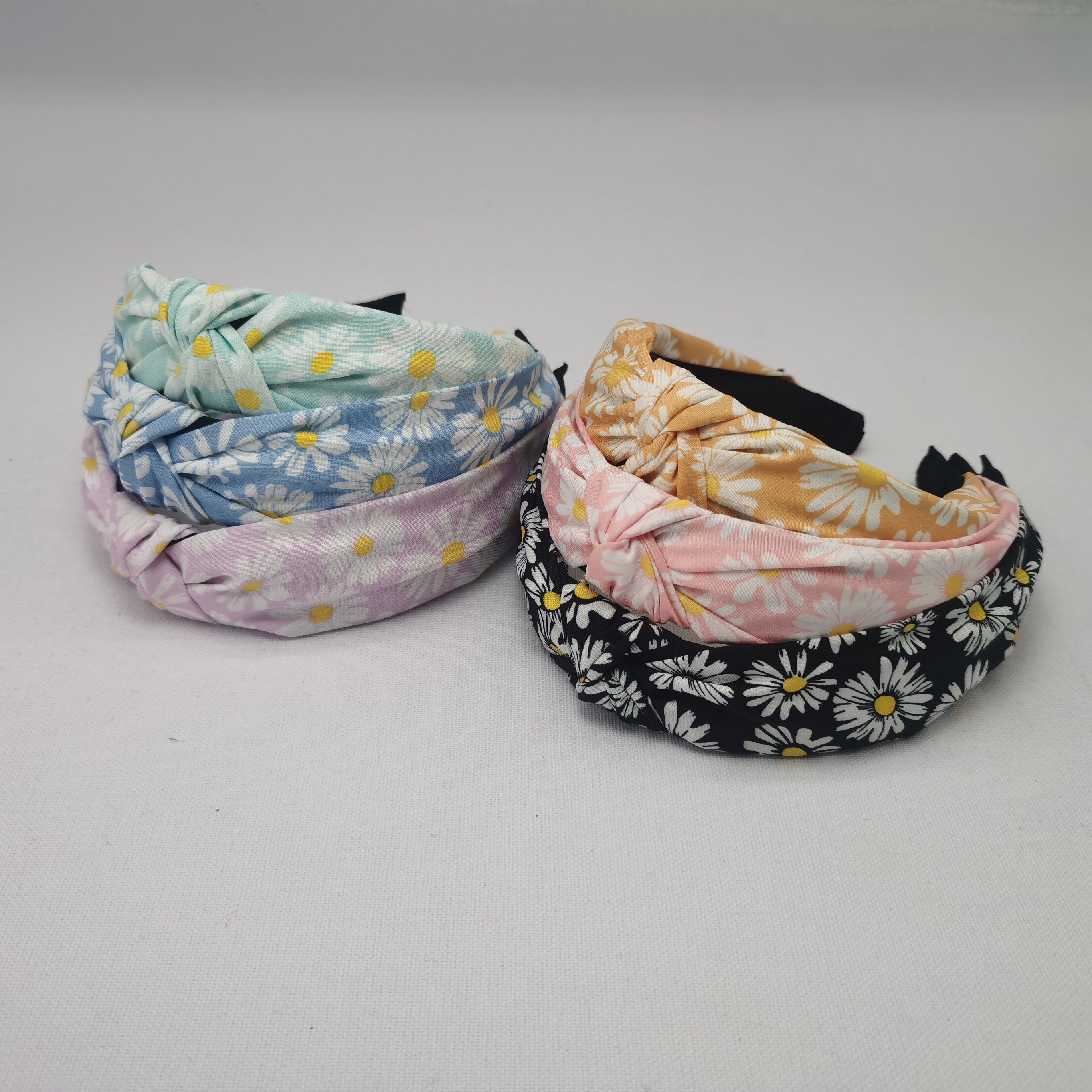 Daisy Flower Bouquet Headband Plant Floral Knotted Headbands - Temu ...