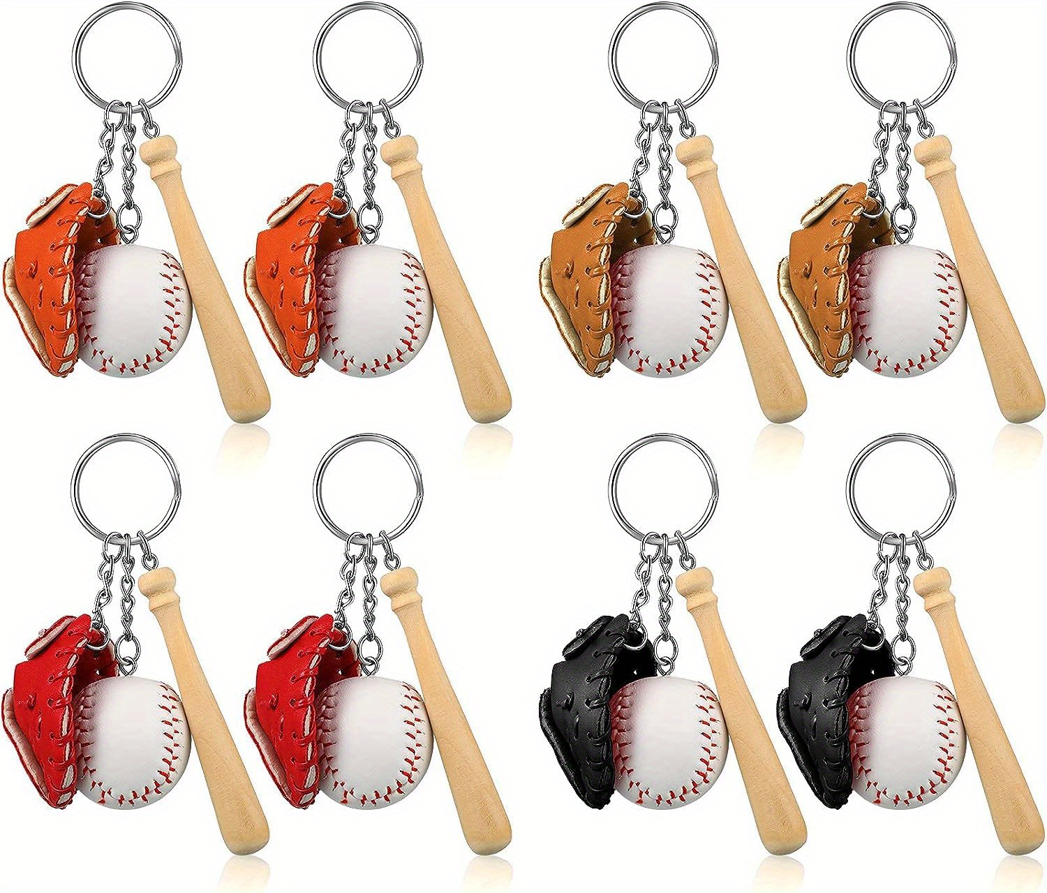 Mini Baseball Glove Bat Keychain Sporty Style - Temu Australia