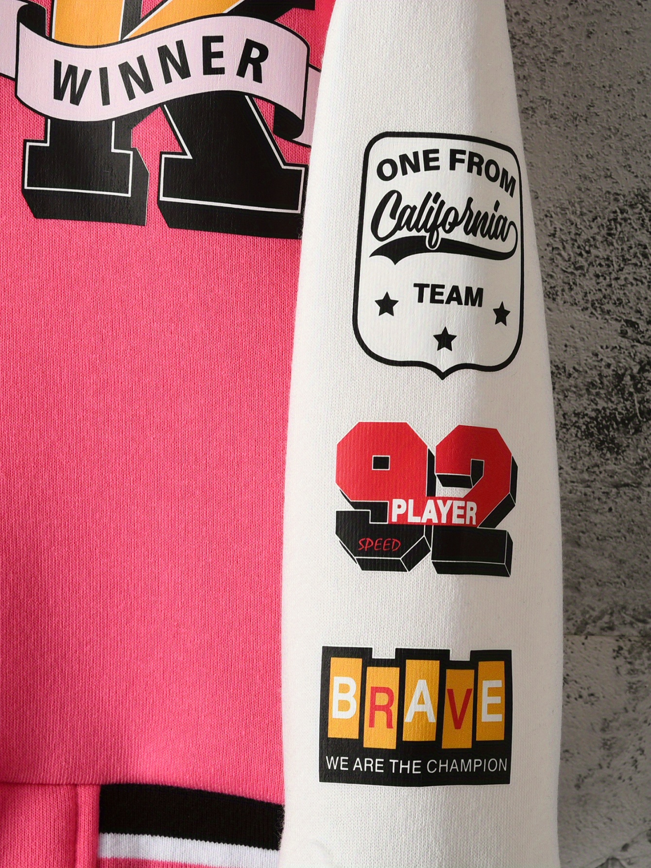 4 7y Girls Graffiti Design Color Block Zipper Hooded Varsity - Temu ...