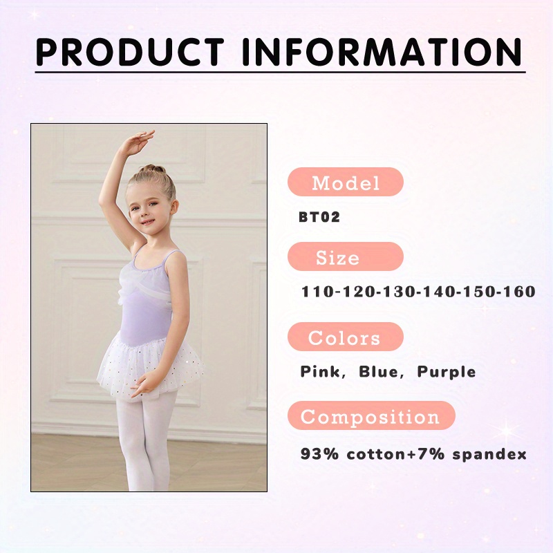 93% Cotton Girls Comfy Cami Ballet Leotard Tutu Dancing Suit - Temu Ireland