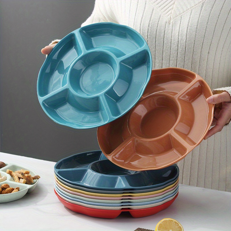 5 Compartment Candy Servers Fruit Plate Creative Nut Plates - Temu Canada