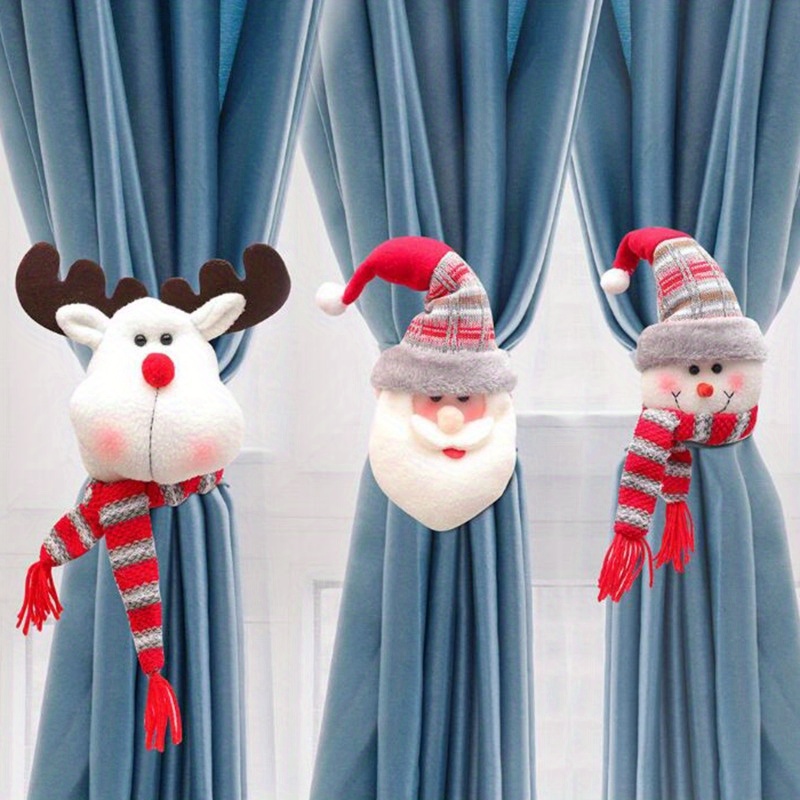 Christmas Series Curtains Belt Curtain Window Curtain - Temu Canada