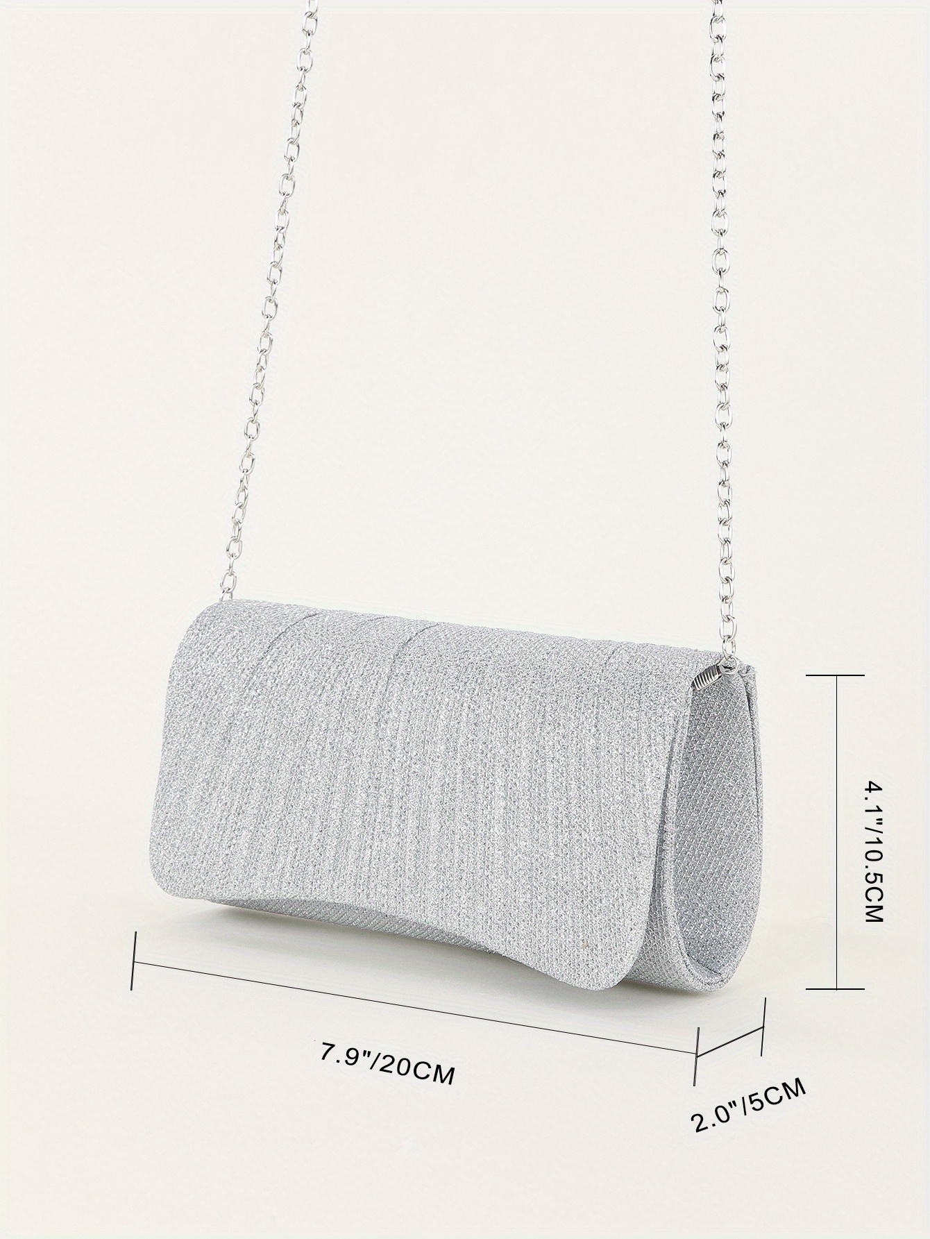 Glitter Shoulder Chain Bag Elegant Classic Evening - Temu Australia