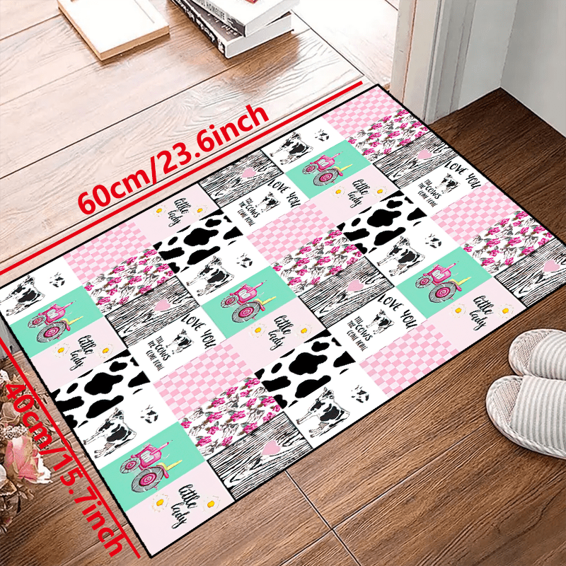 Cute Dairy Cattle Non slip Resistant Rug Machine Washable - Temu Australia