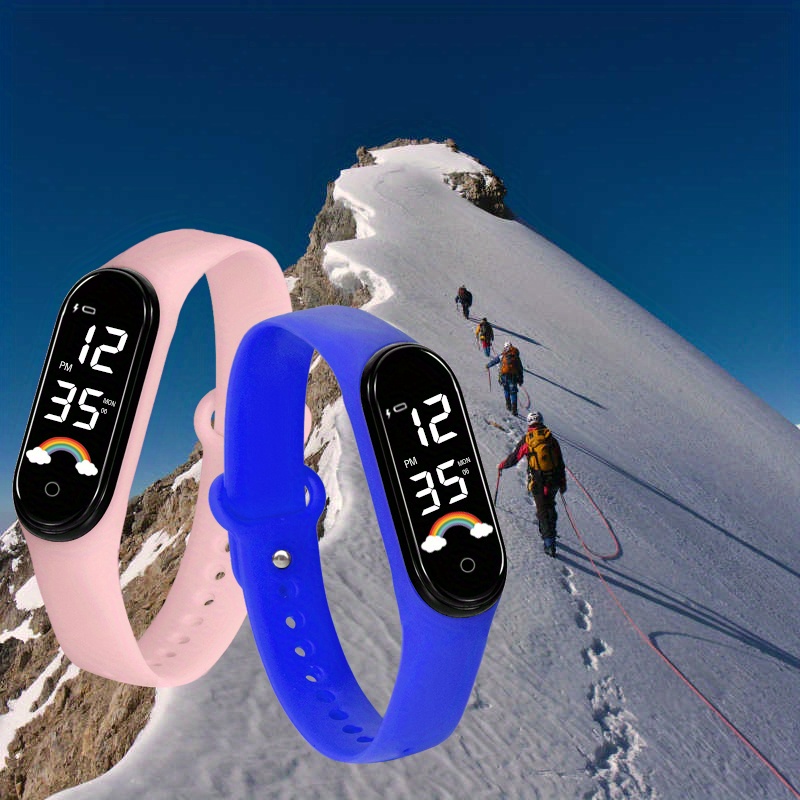 Waterproof Digital Sports Watch Led Display Electronic Watch - Temu ...