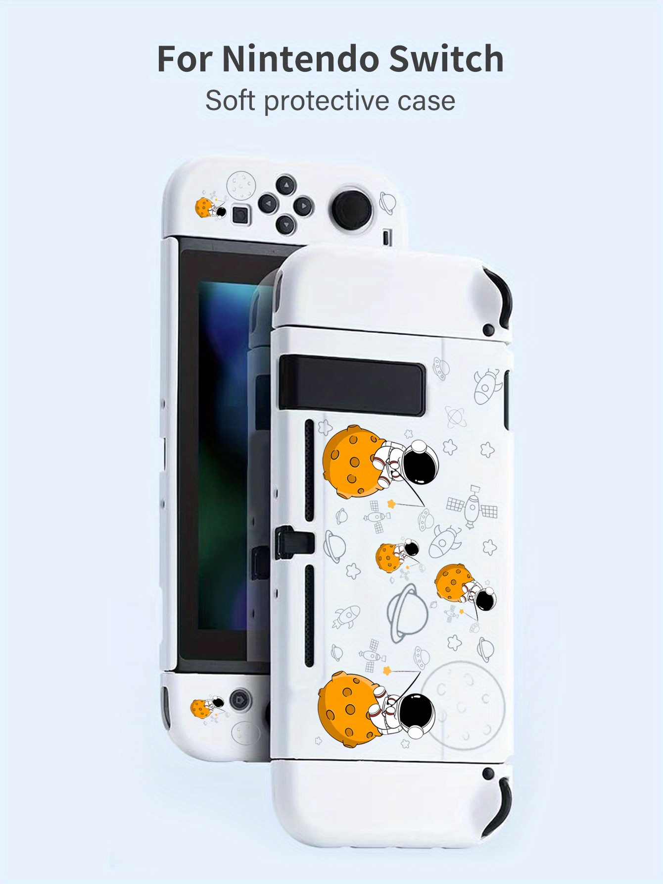 Cartoon Moon Astronaut Graphic - Temu