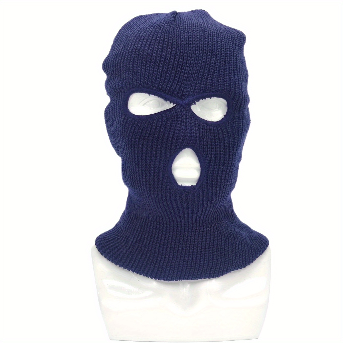 Warm Windproof Knitted Balaclava Full Face Cover Neck Gaiter - Temu ...