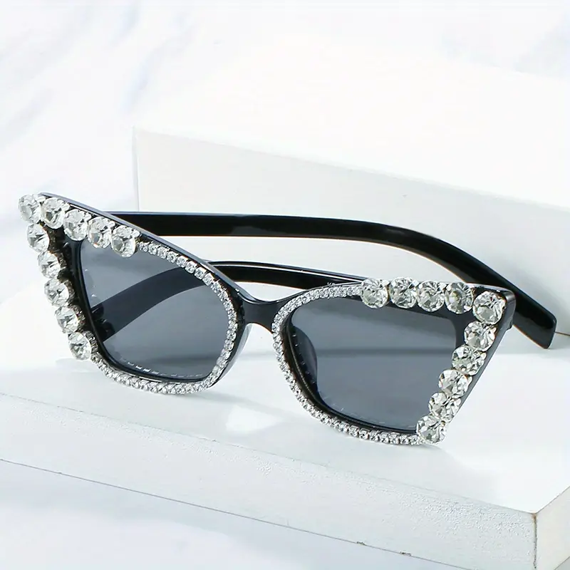 Y2k Cat Eye Fashion Sunglasses Women Bling Luxury Rhinestone Temu