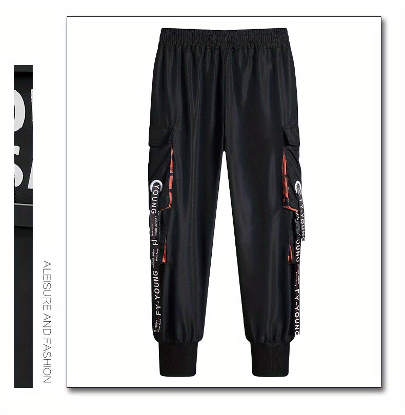 Multi Flap Pockets Cargo Pants Mens Novelty Drawstring Temu