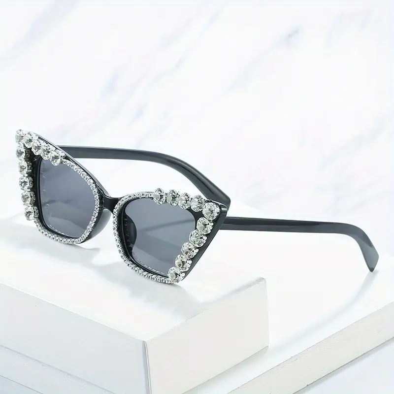 Y2k Cat Eye Fashion Sunglasses Women Bling Luxury Rhinestone Temu