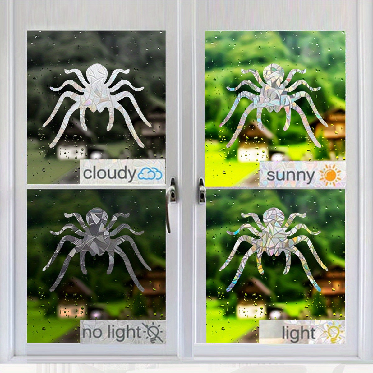 Spider Sun Catcher Window Stickers Halloween Spider Glass - Temu
