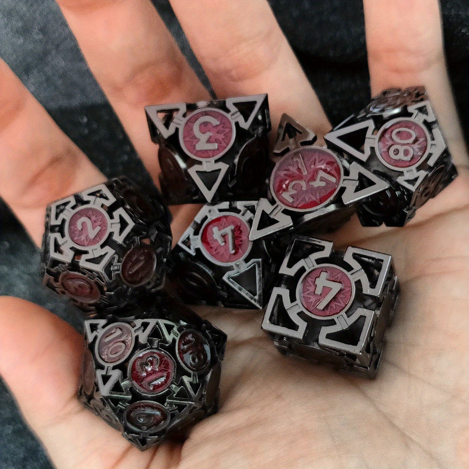 metal hollow dice set polyhedral dice rpg tabletop game - Temu Ireland