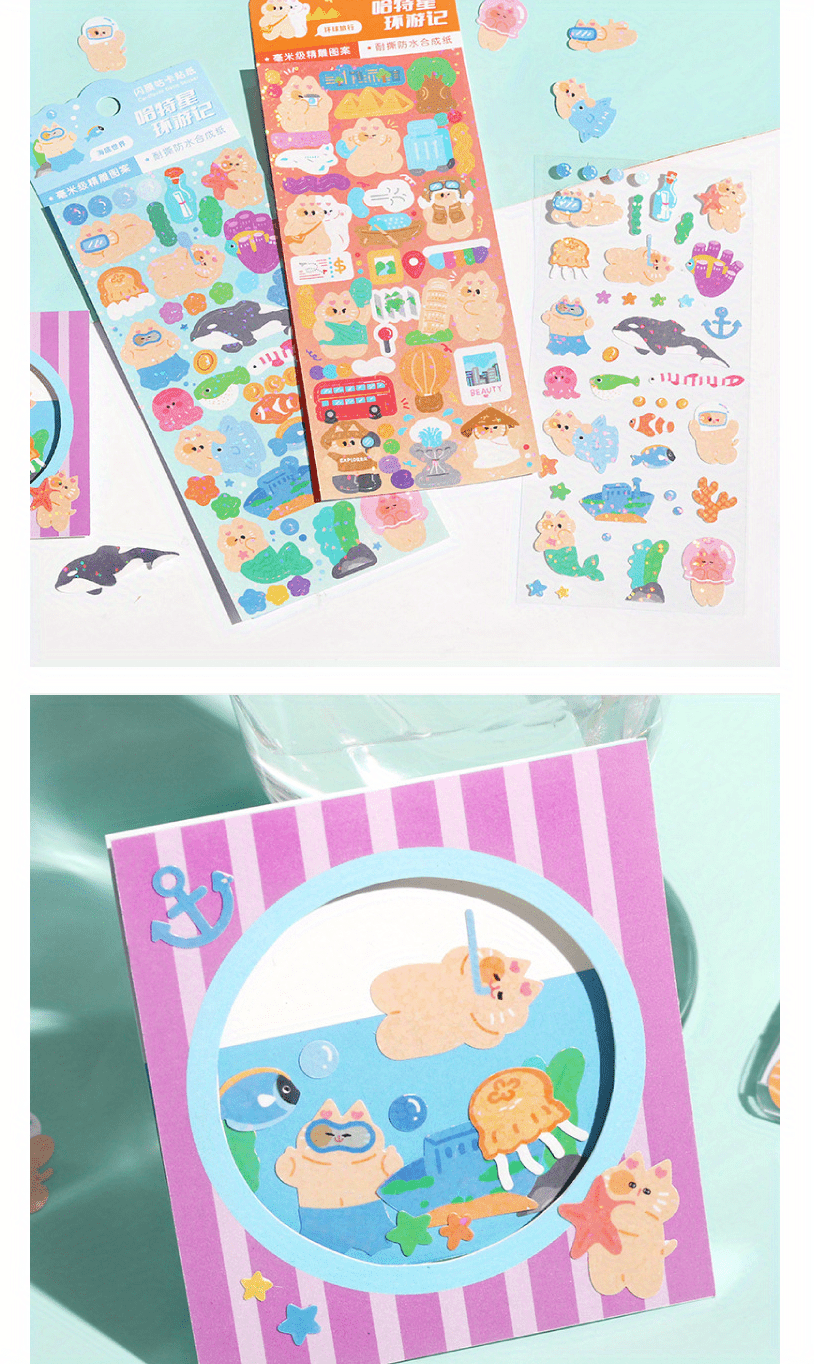 Cute Funny Cartoon Aesthetics Decals Sticker Cute Animal - Temu United ...