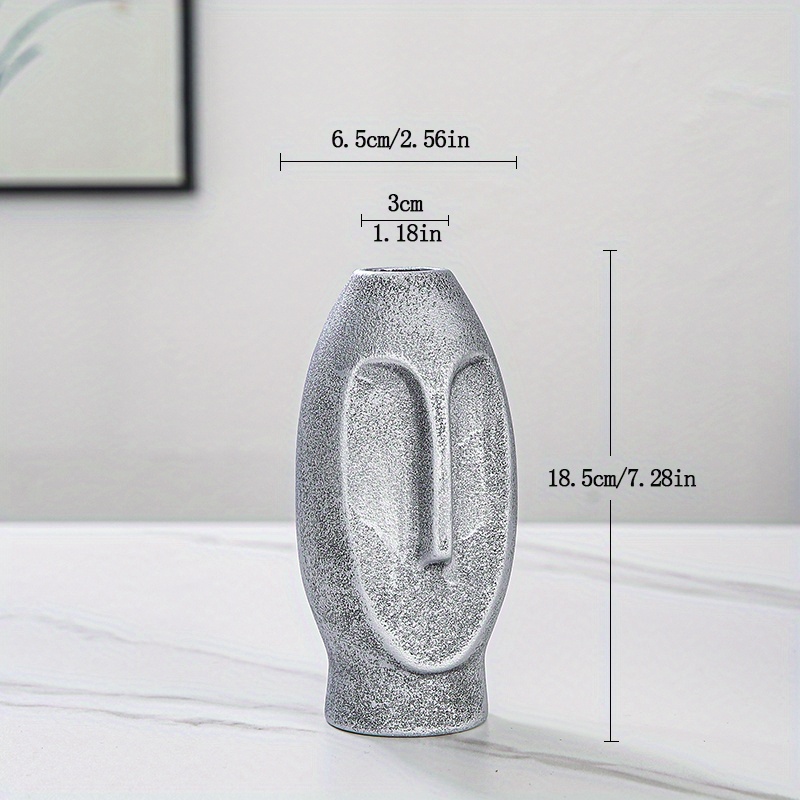 Ceramic Abstract Face Design Flower Vase Art Face Vase Home - Temu ...